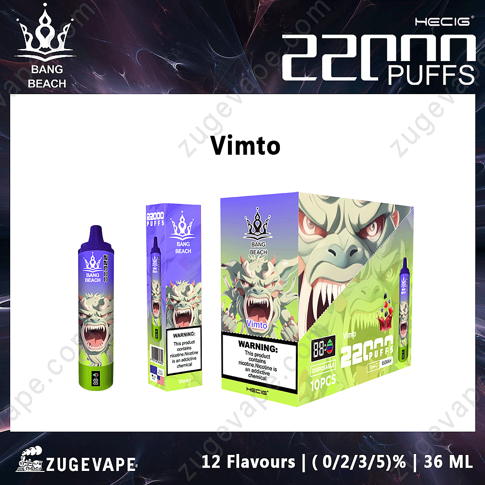 Bang Beach 22000 Puffs Disposable Vape | Nicotine: 0%, 2%, 3%, 5% ...