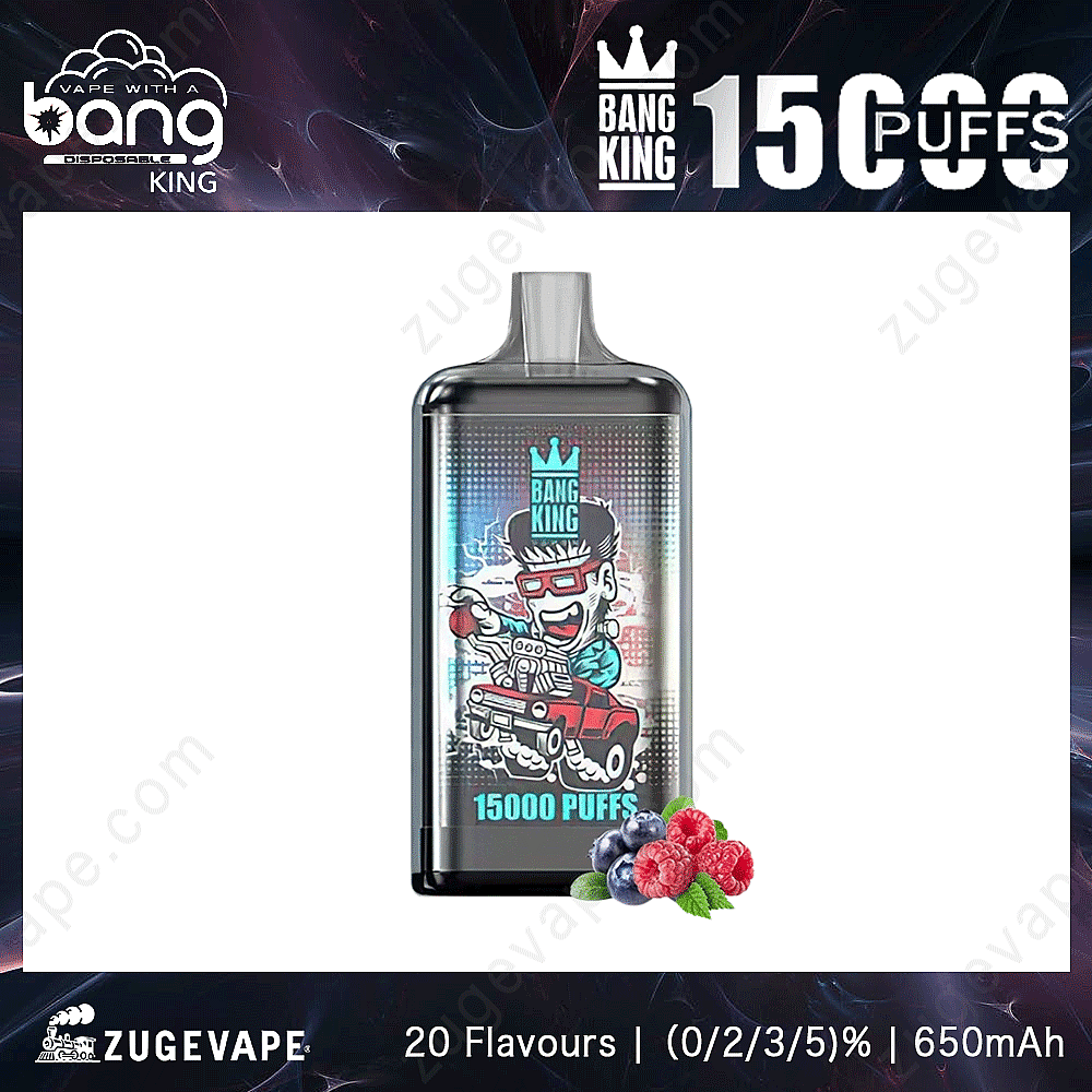Bang King 15000 Puffs 0% 2% 3% 5% Nicotine Rechargeable Disposable Vape ...