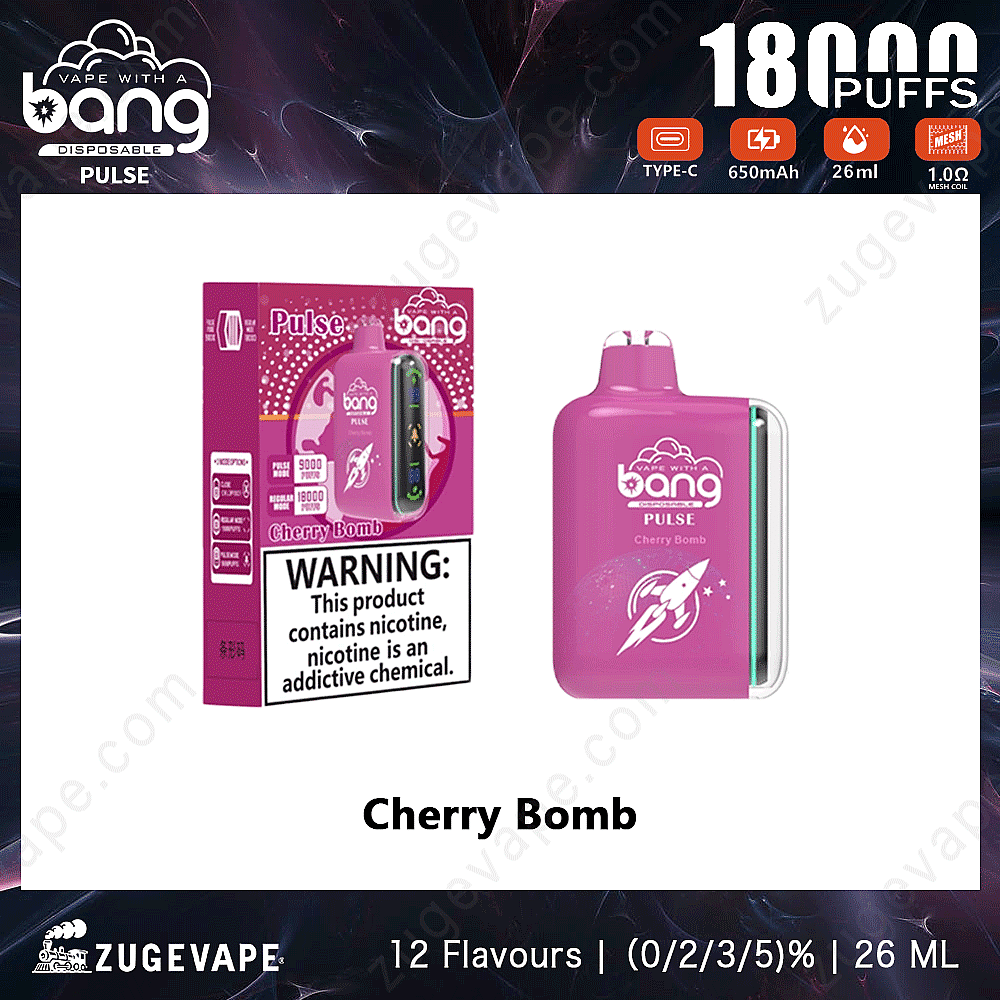 Limited Time Offer! Bang Pulse 18000 Puffs 18K Disposable Vape - ZugeVape