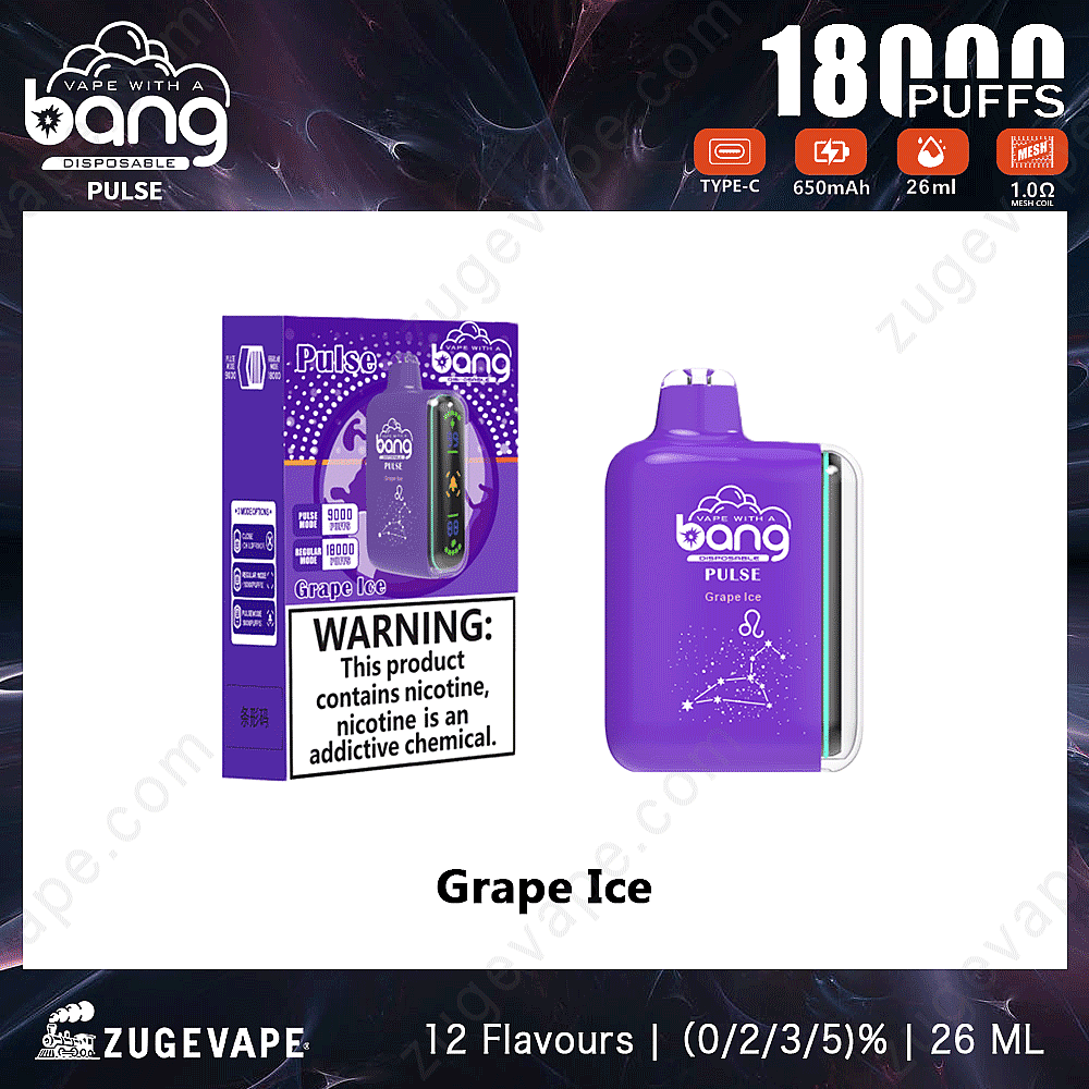 Limited Time Offer! Bang Pulse 18000 Puffs 18K Disposable Vape - ZugeVape