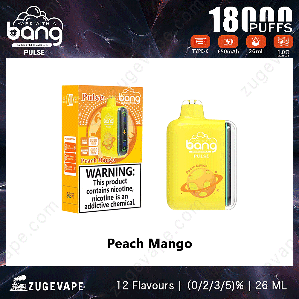 Limited Time Offer! Bang Pulse 18000 Puffs 18K Disposable Vape - ZugeVape