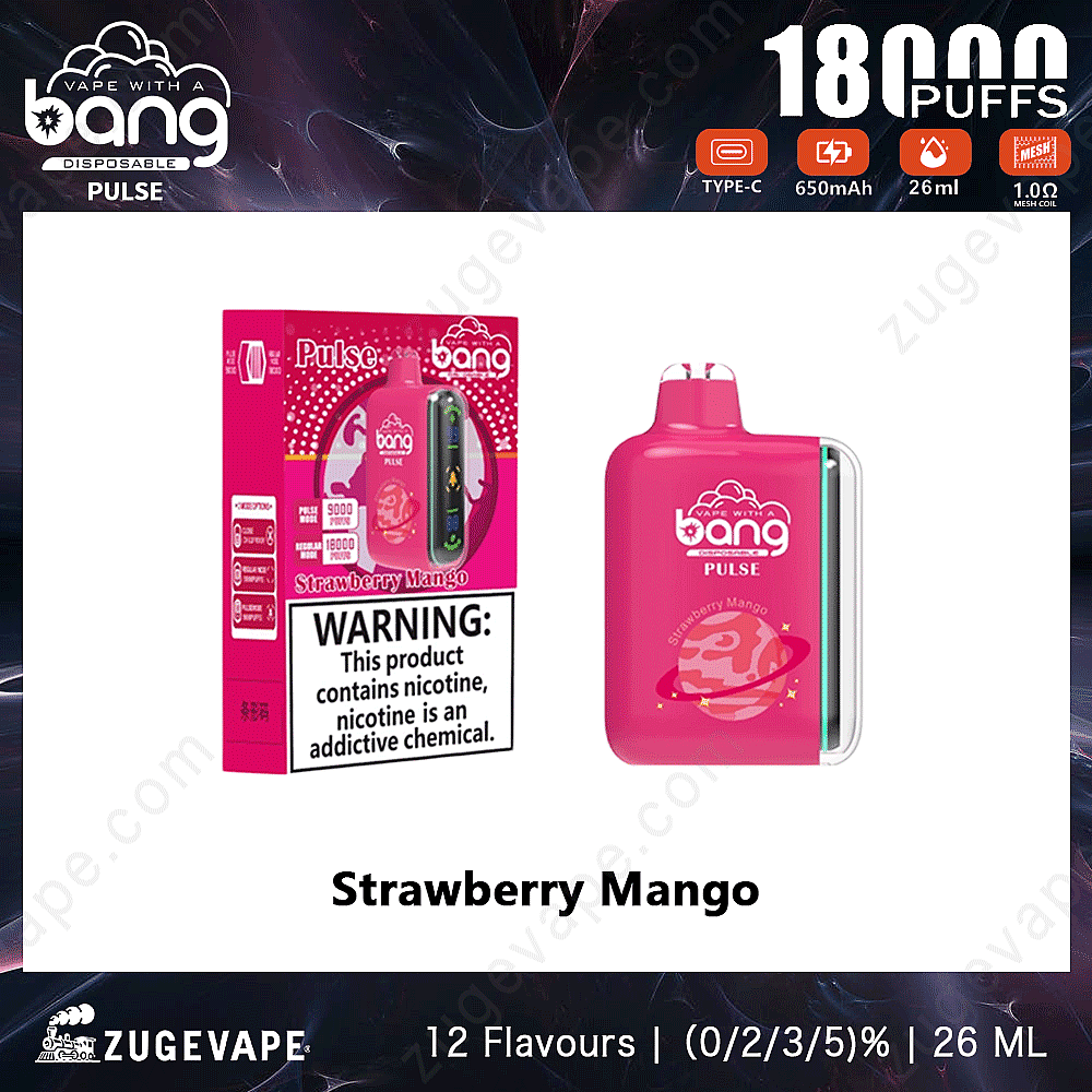 Limited Time Offer! Bang Pulse 18000 Puffs 18K Disposable Vape - ZugeVape