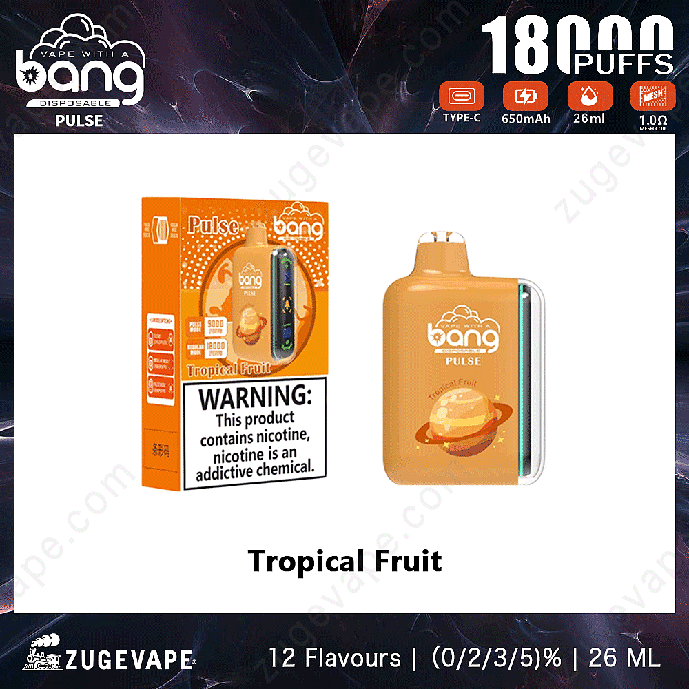 Limited Time Offer! Bang Pulse 18000 Puffs 18K Disposable Vape - ZugeVape