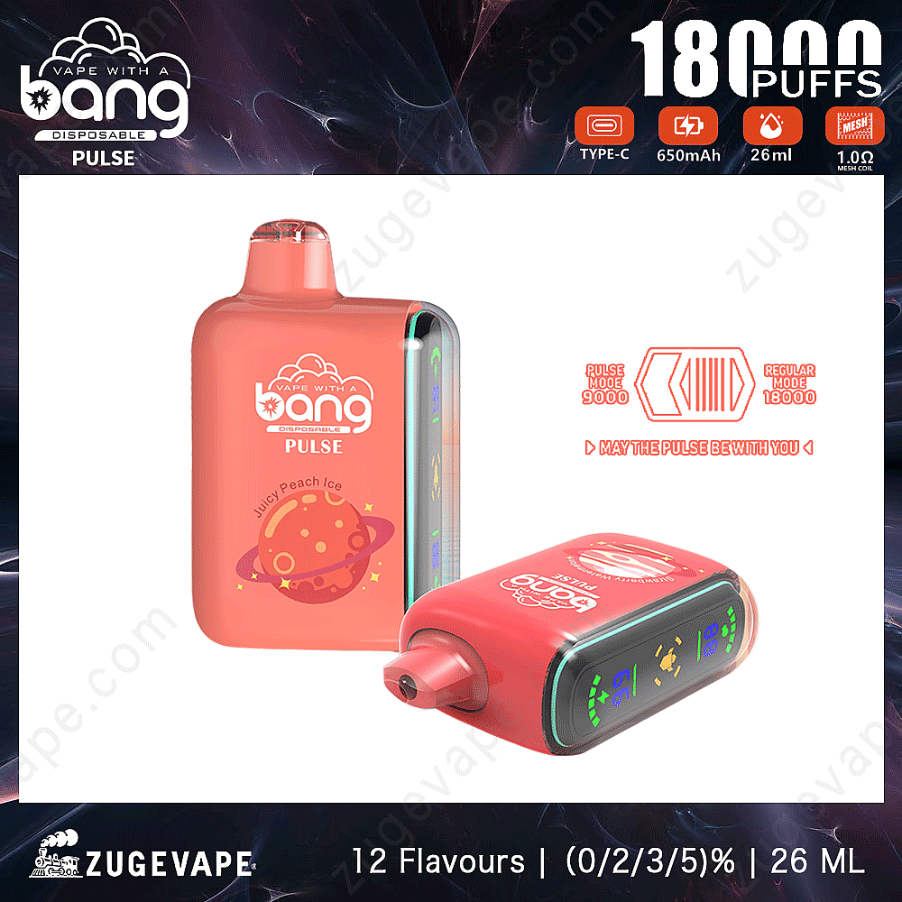 Limited Time Offer! Bang Pulse 18000 Puffs 18K Disposable Vape - ZugeVape