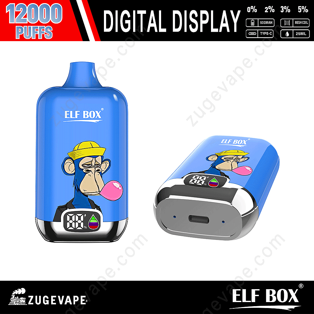 ELF BOX Digital 12000 Puffs 12K Disposable Vape Wholesale Supplier - ZugeVape