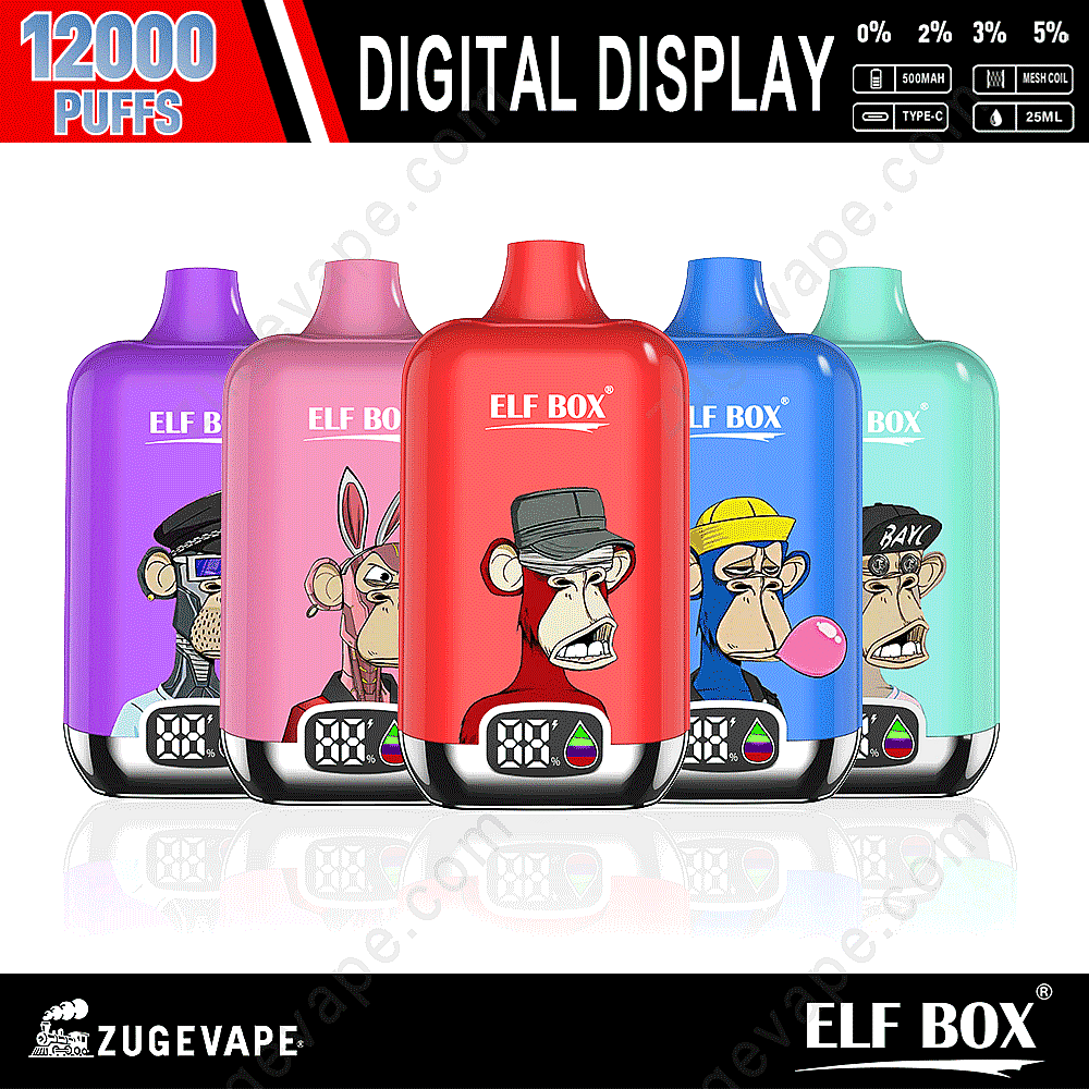 ELF BOX Digital 12000 Puffs 12K Disposable Vape Wholesale Supplier - ZugeVape