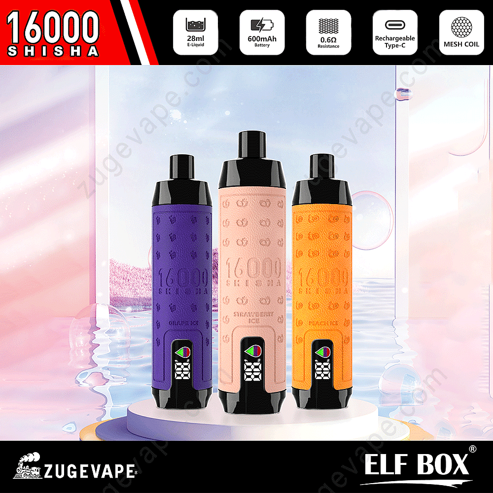ELF Box Shisha 16000 Puffs 16K Disposable Vape - ZugeVape