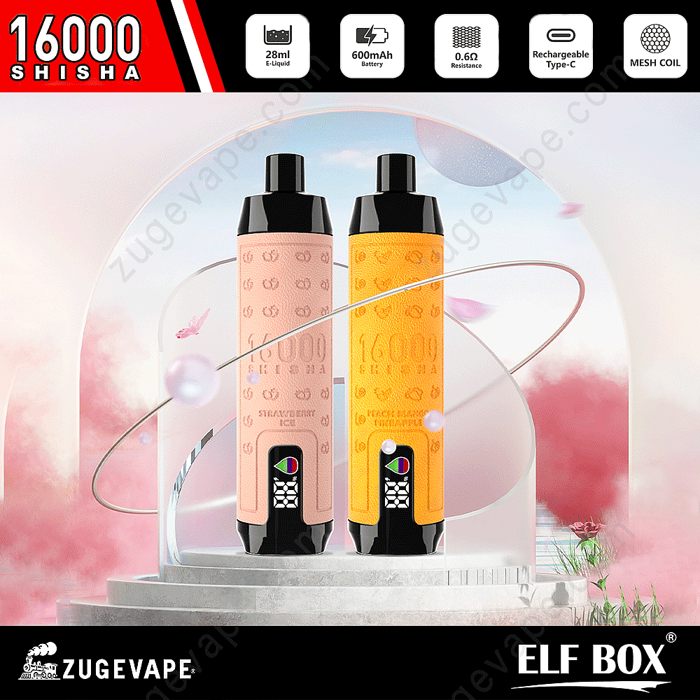 ELF Box Shisha 16000 Puffs 16K Disposable Vape - ZugeVape