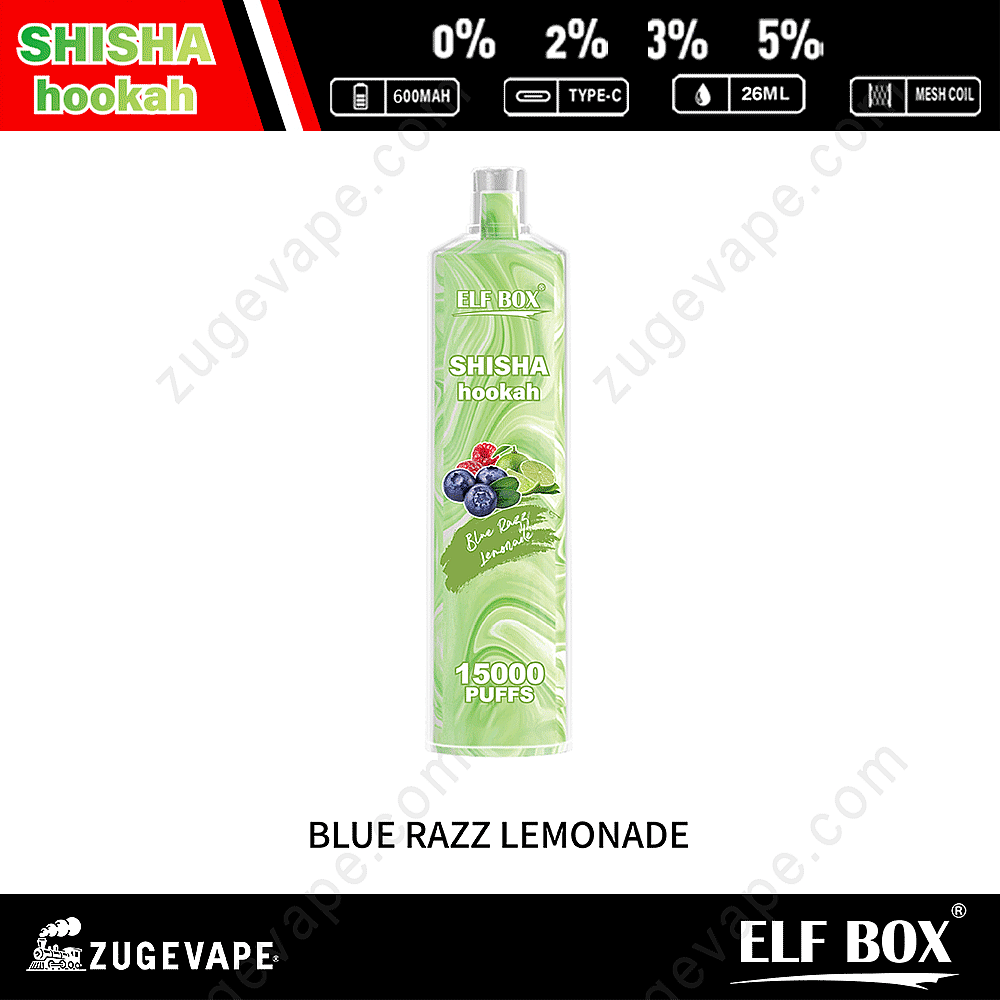 ELF Box Shisha Hookah Ls15000 Puffs DTL 15K Disposable Vape - ZugeVape