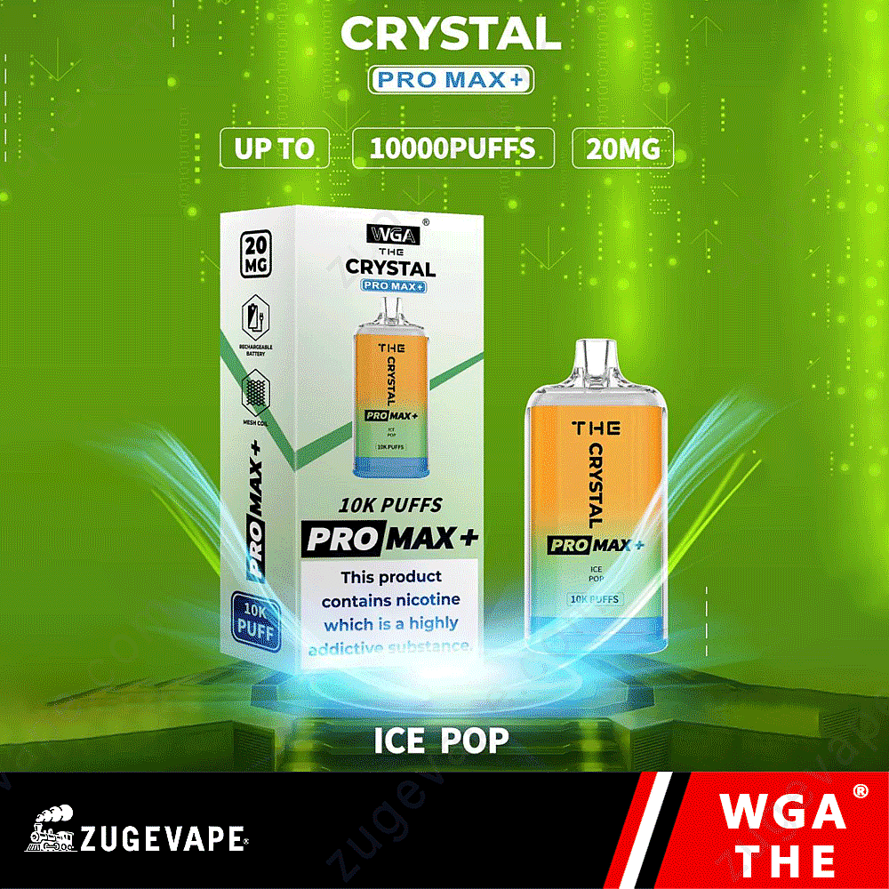 WGA THE Crystal Pro Max Extra 10000 Puffs Vape jetable - ZugeVape