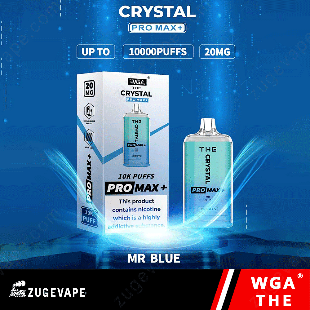 WGA THE Crystal Pro Max Extra 10000 Puffs Vape jetable - ZugeVape