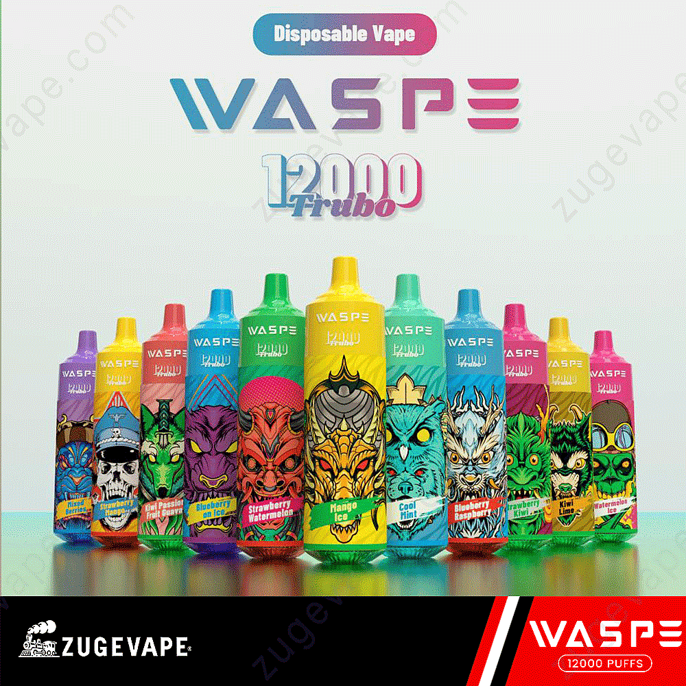 WASPE 12000 Puffs 12K Disposable Vape 4 Nicotine Options - ZugeVape