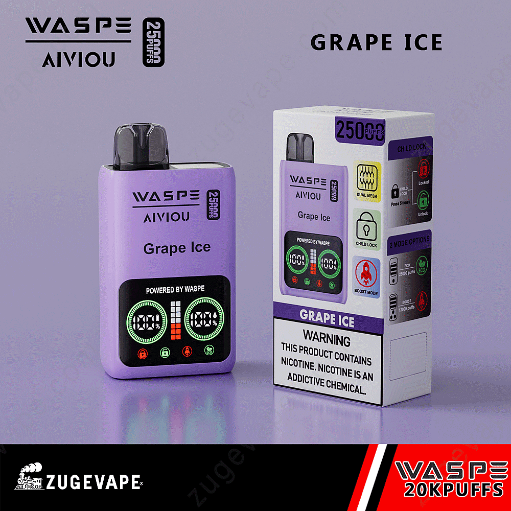 Waspe 25000 Puffs Disposable Vape 25K LED Display - ZugeVape