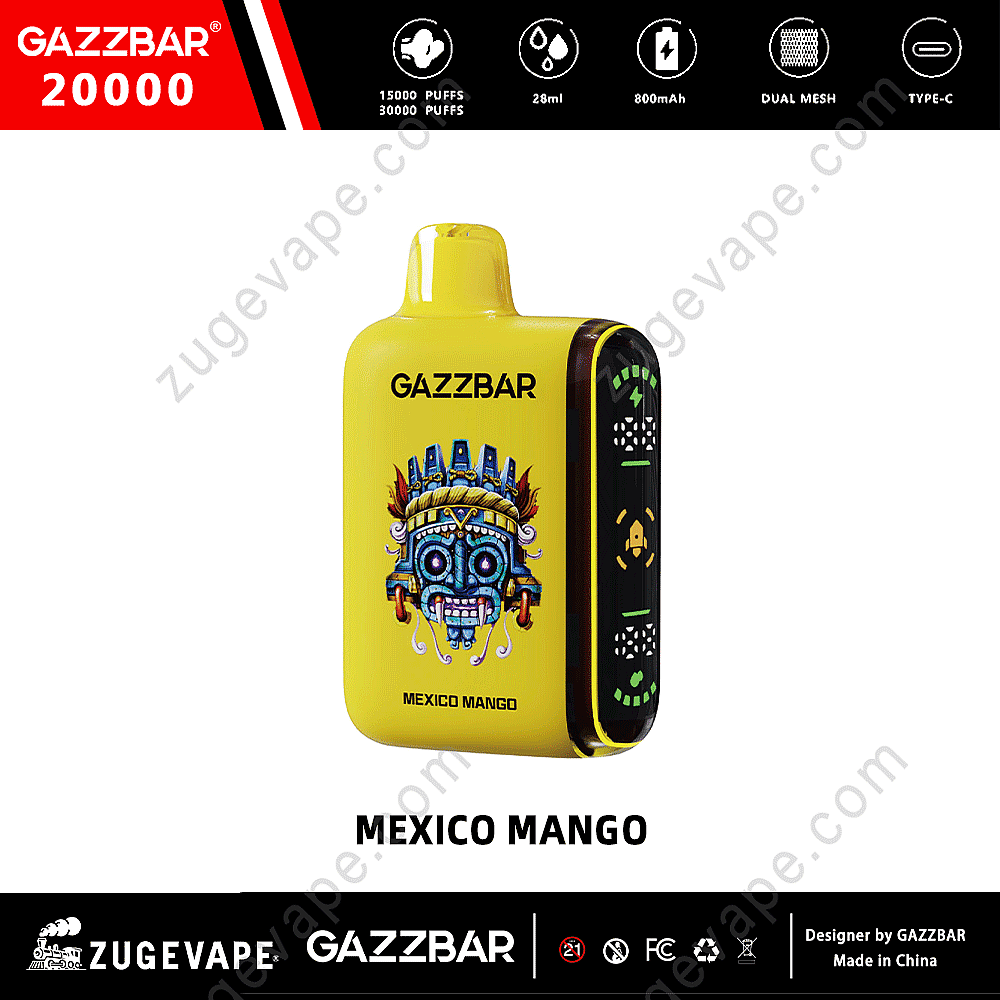 Gazzbar Rocket 20000 Puffs - Vape jetable rechargeable - ZugeVape