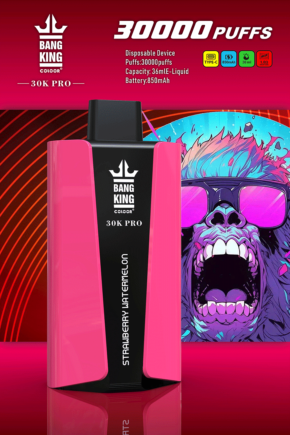 Bang King 30000 PRO Disposable Vape 30k Puffs - ZugeVape