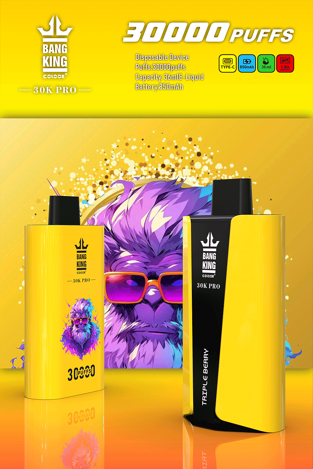 Bang King 30000 PRO Disposable Vape 30k Puffs - ZugeVape