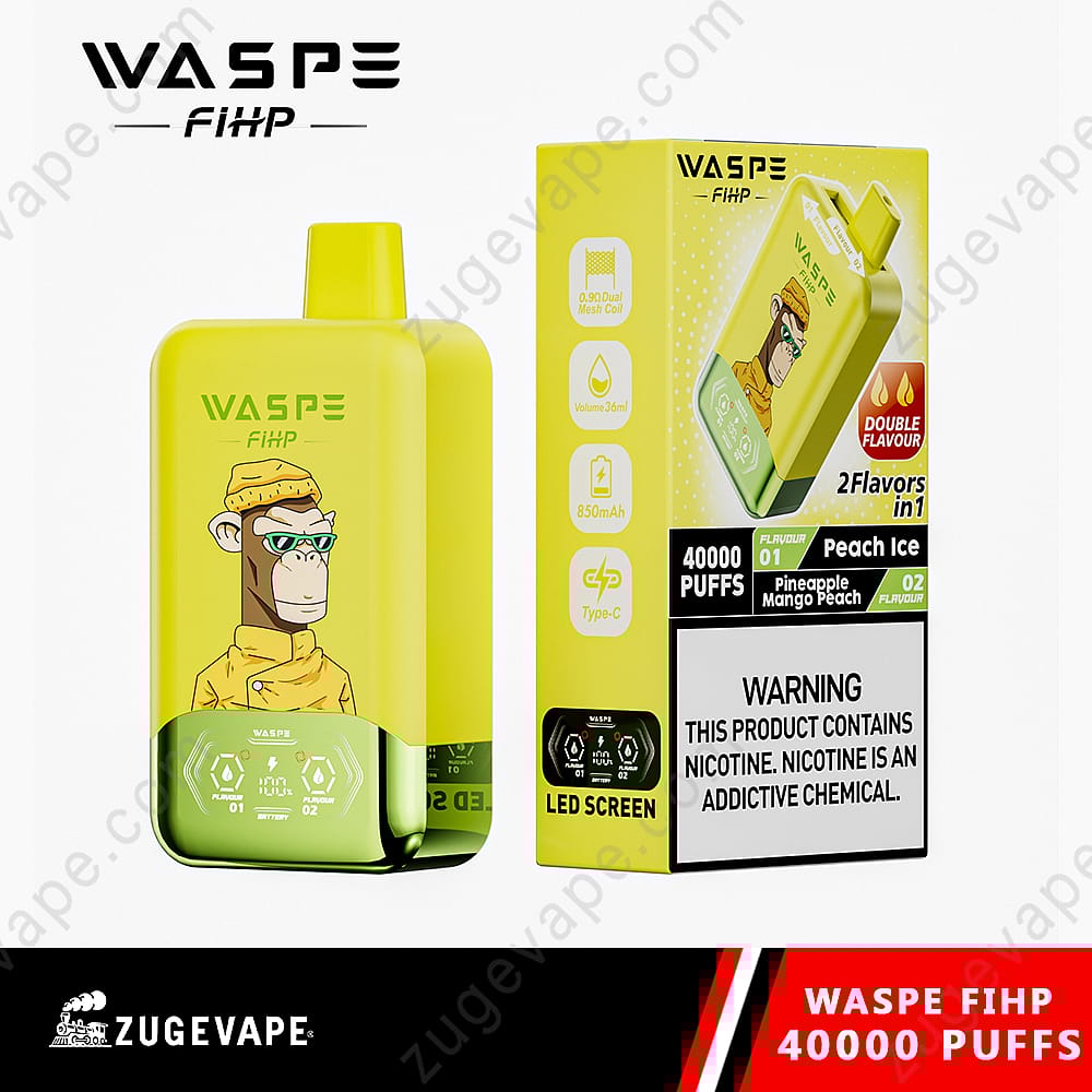 WASPE FIHP 40000 Puffs 40k Double Flavor Disposable Vapes - ZugeVape