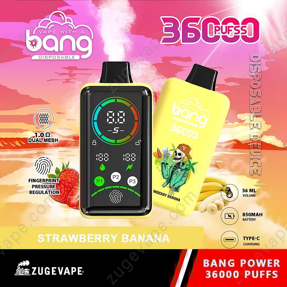 Bang 36000 Power 36K Puffs Disposable Vape Power Advanced Fingerprint ...