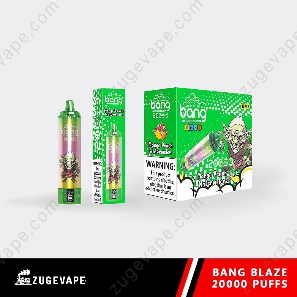 Bang Blaze 20000 Puffs LED Display Tornado 20K Rechargeable Disposable ...