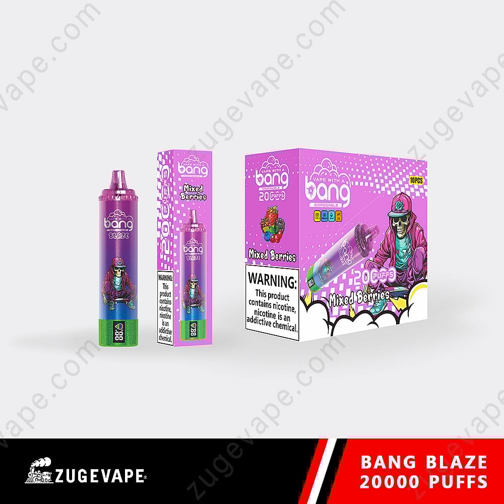Bang Blaze 20000 Puffs LED Display Tornado 20K Rechargeable Disposable ...