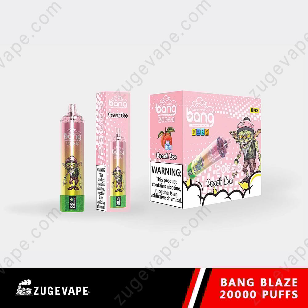 Bang Blaze 20000 Puffs LED Display Tornado 20K Rechargeable Disposable ...
