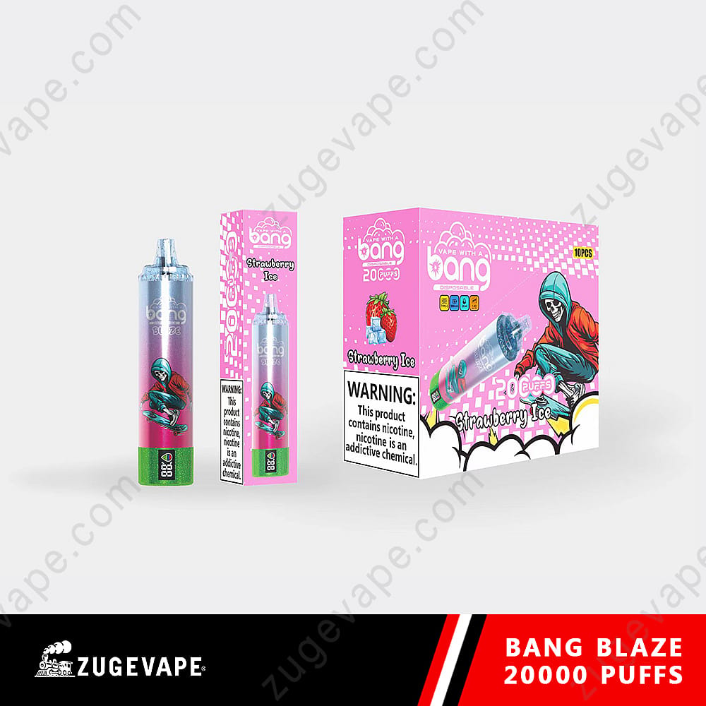 Bang Blaze 20000 Puffs LED Display Tornado 20K Rechargeable Disposable ...