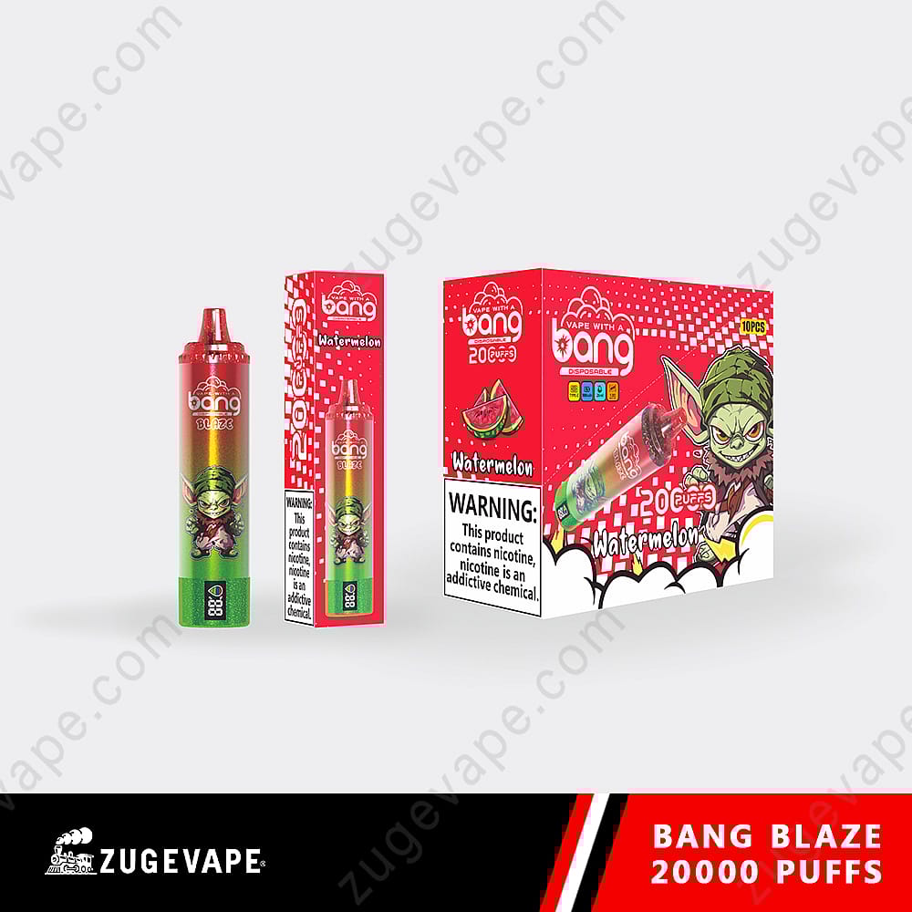 Bang Blaze 20000 Puffs LED Display Tornado 20K Rechargeable Disposable ...