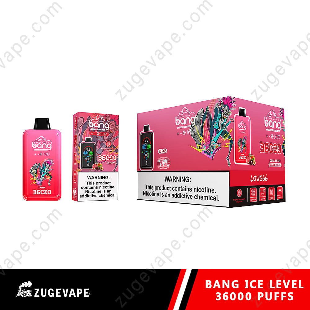 Bang Ice Level 36000 Puffs 36k Adjustable Cooling Intensity For ...