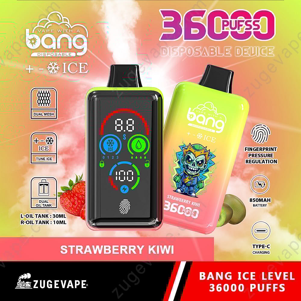 Bang Ice Level 36000 Puffs 36k Adjustable Cooling Intensity For ...