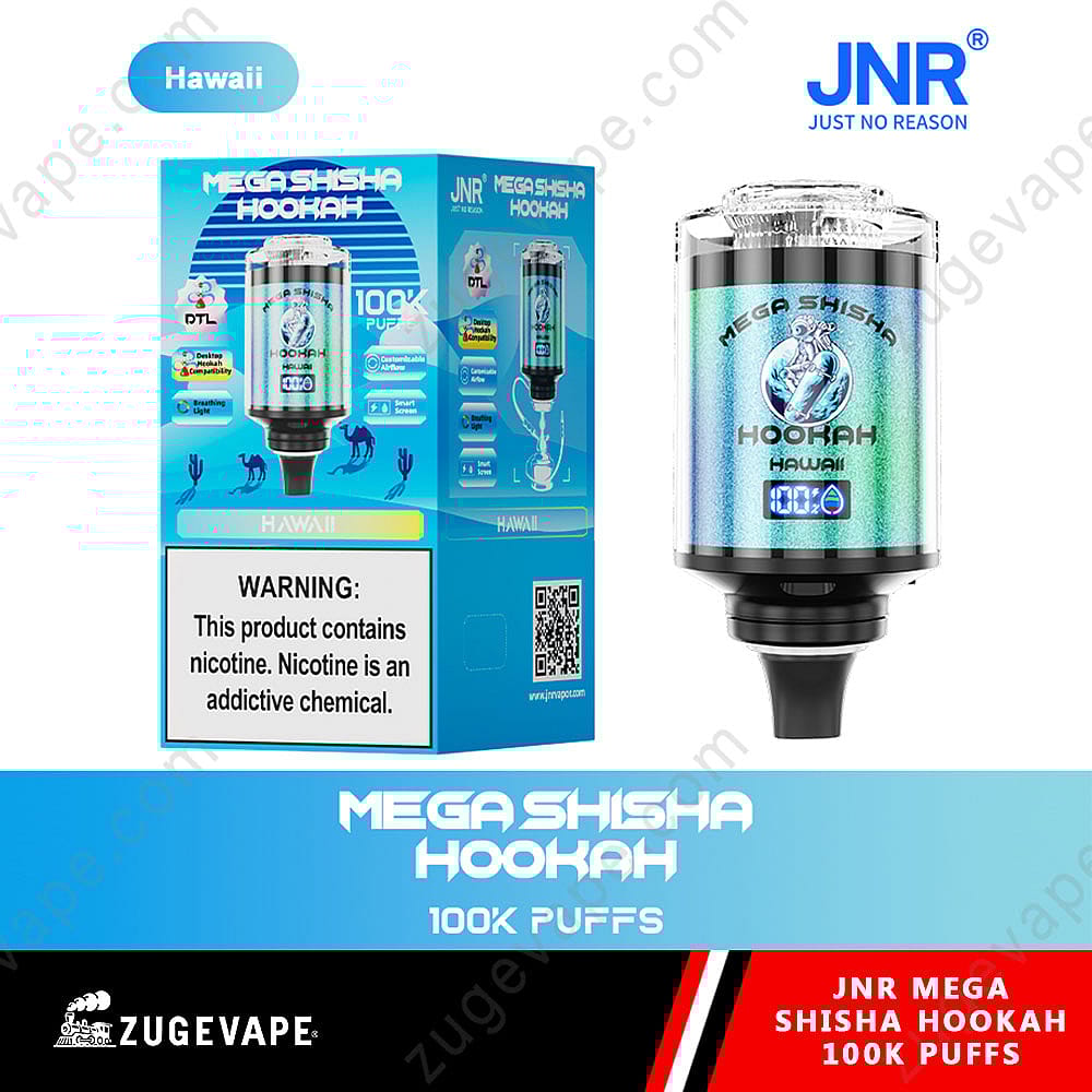 JNR Mega Shisha Hookah 100K Puffs Disposable Vape - ZugeVape