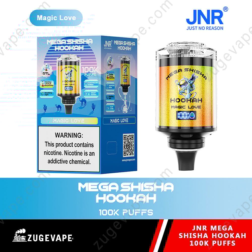 JNR Mega Shisha Hookah 100K Puffs Disposable Vape - ZugeVape