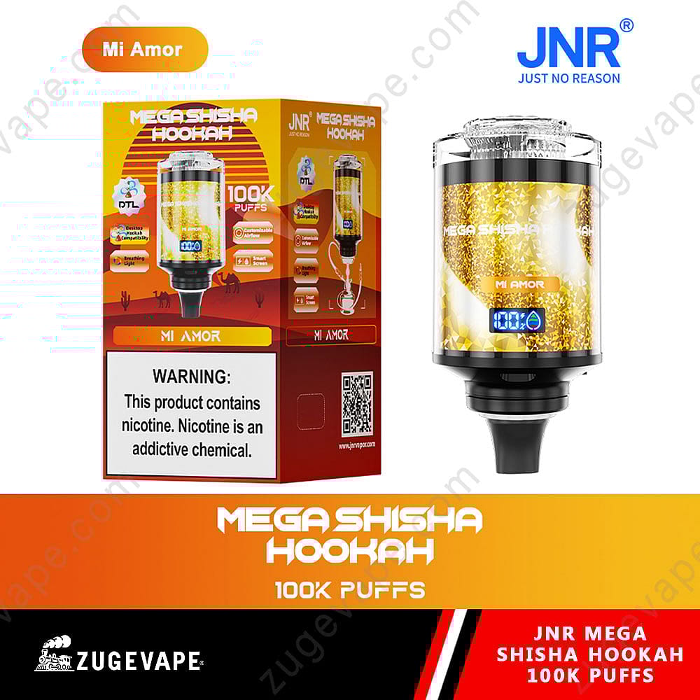 JNR Mega Shisha Hookah 100K Puffs Disposable Vape - ZugeVape