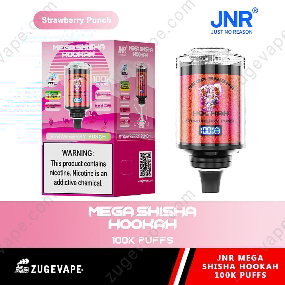 JNR Mega Shisha Hookah 100K Puffs Disposable Vape - ZugeVape