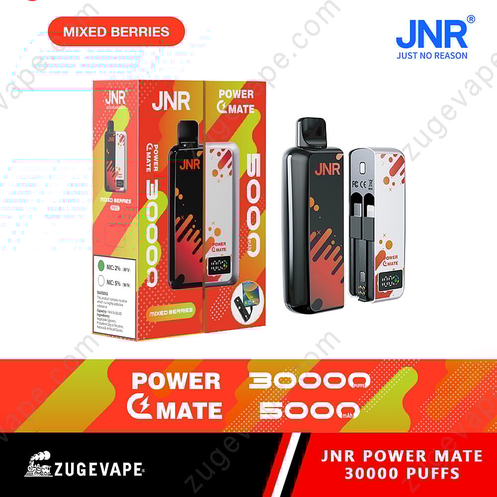 JNR Power Mate 30000 Puffs 30K Smart Screen Power Bank Disposable Vape ...