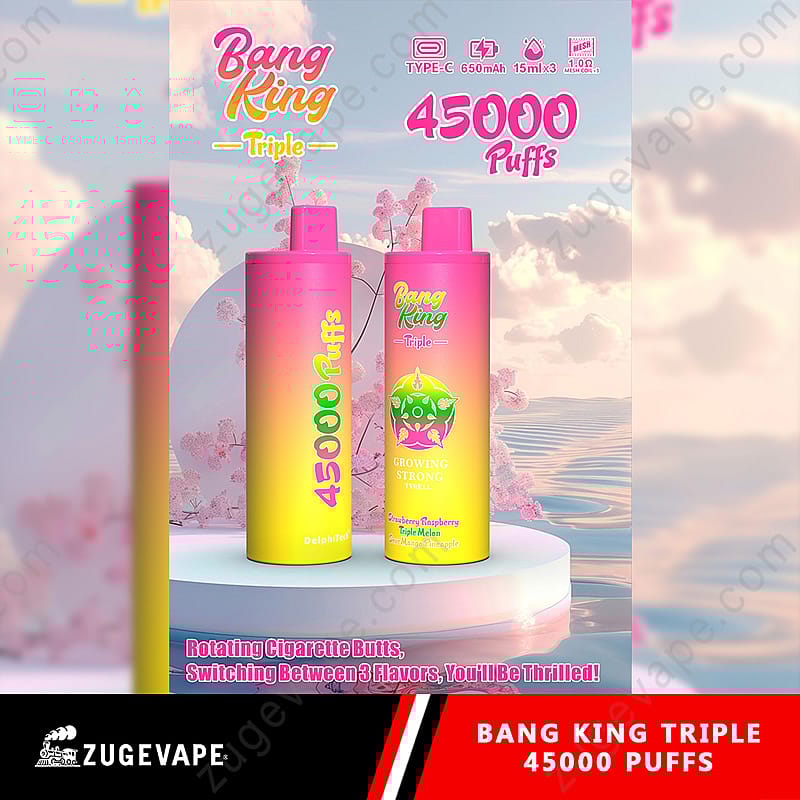 Bang King Triple 45000 Puffs 45k Triple Flavors Disposable Vape - ZugeVape