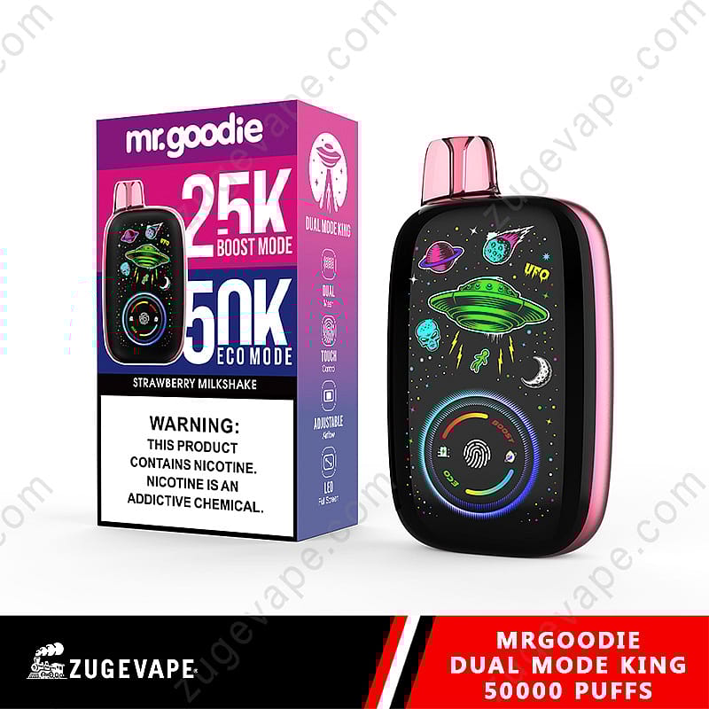 Mr.Goodie Dual Mode King 50000 Puffs 50k Full Screen Display Disposable ...