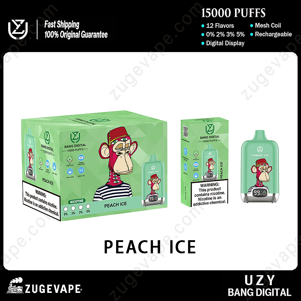 Uzy Bang Digital 15000 Puffs Disposable Vape 15K - ZugeVape