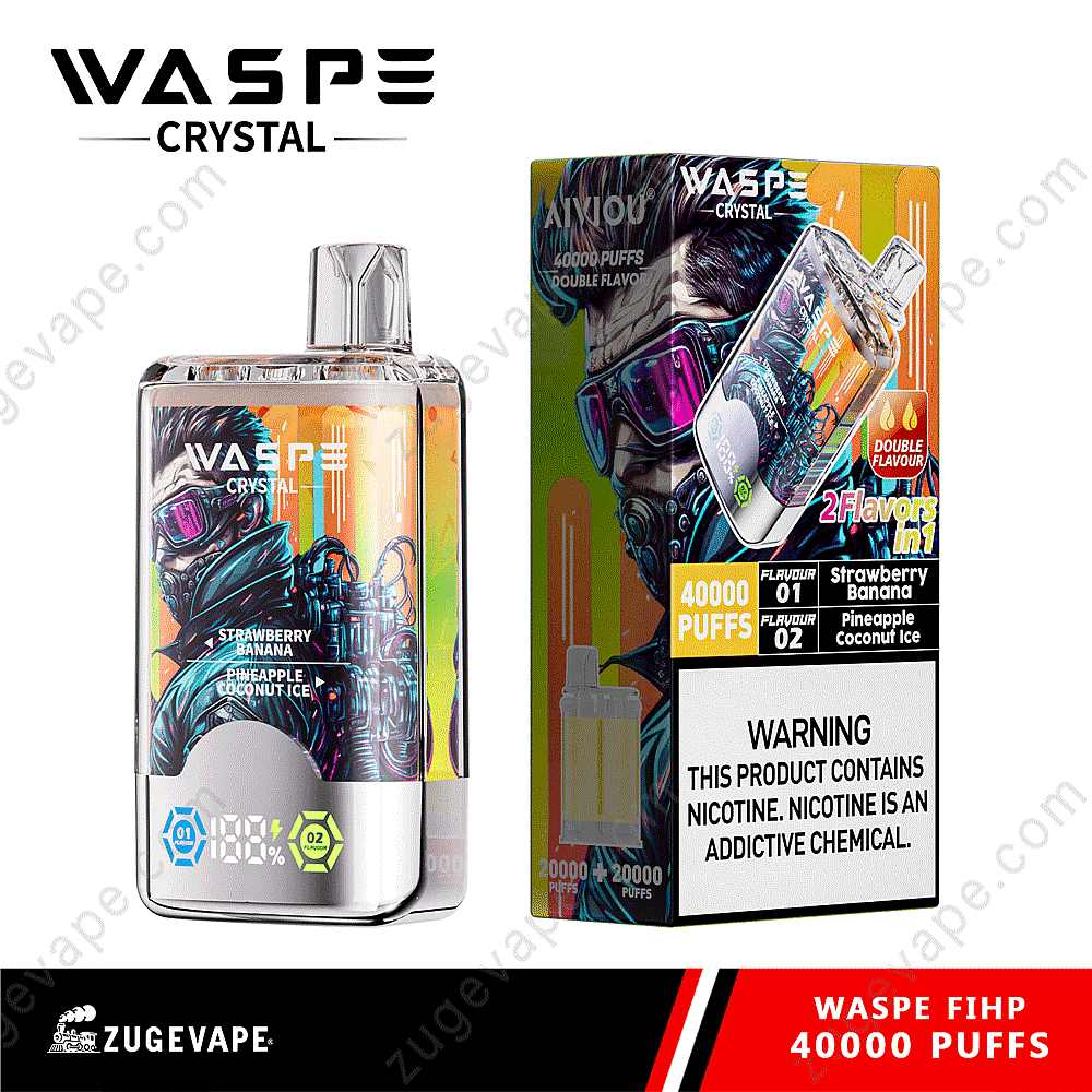WASPE Crystal 40000 Puffs Vape desechable de doble sabor - ZugeVape