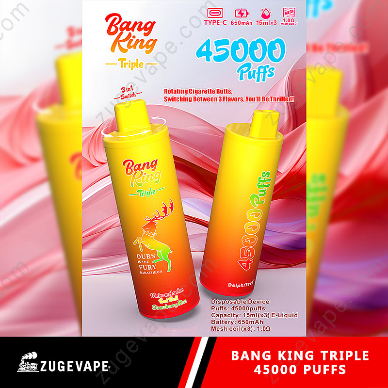 Bang King Triple 45000 Puffs 45k Triple Flavors Disposable Vape - ZugeVape