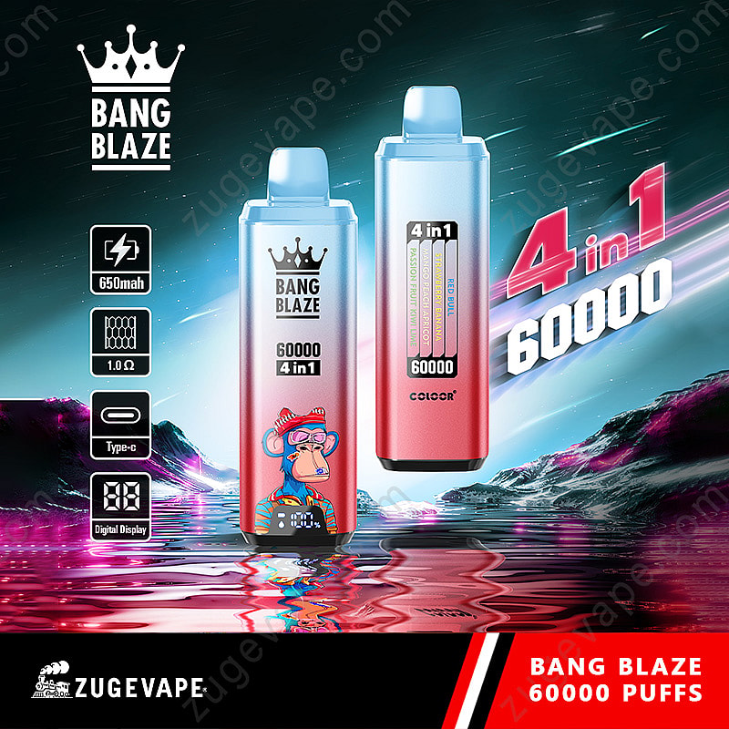 Bang Blaze 60000 Puffs 60k 4 In 1 Flavors Disposable Vape - ZugeVape