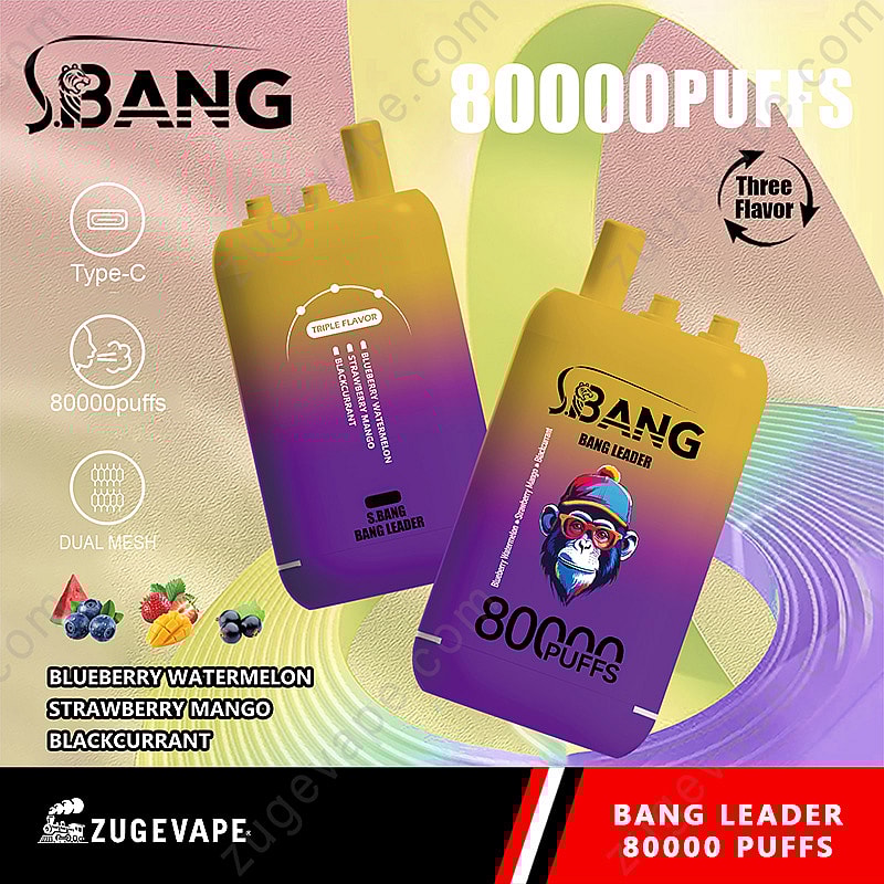 Bang Leader 80 000 bouffées 80 000 bouffées 3 en 1 triple saveurs - ZugeVape
