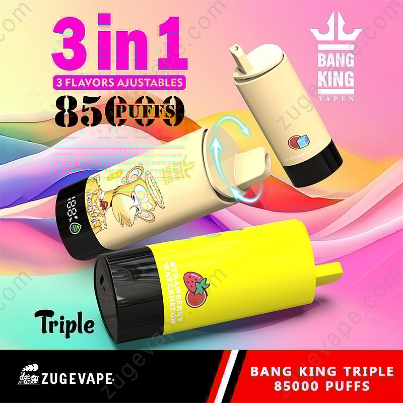 Bang King Triple 85000 Puffs 85k 3 In 1 Triple Flavors Disposable Vape ...