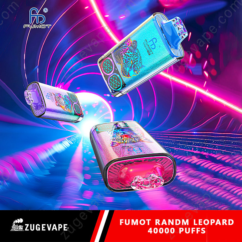 Fumot Leopard 40000 Puffs 40k Digital Display RGB Lights Disposable ...
