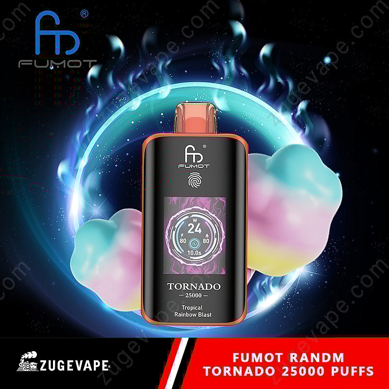 Cigarette électronique jetable Fumot Tornado 25 000 bouffées, écran ...