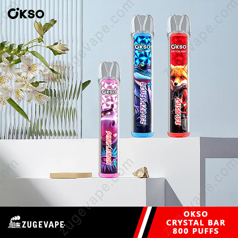 OKSO Crystal Bar 800 Puffs Disposable Vape Pen - ZugeVape