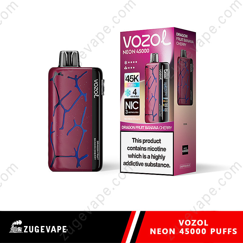 Vozol Neon 45000 Puffs 45k Adjustable Ice Level Disposable Vape (EU ...