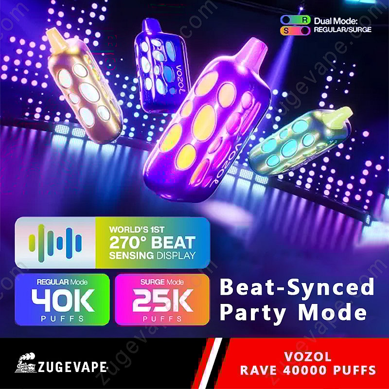 Vozol Rave 40000 Puffs – Smart Dual Power 40k Disposable Vape (EU ...