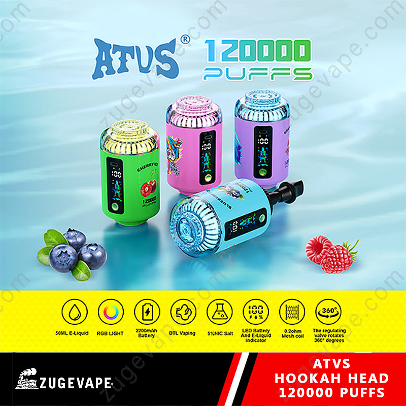 ATVS 120000 Puffs Hookah Head – Premium Hookah Vape - ZugeVape
