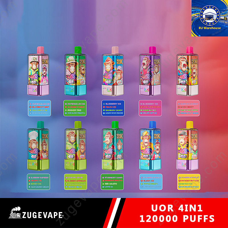 UOR 120000 Puff 4 in 1 Vape – Magazzino UE Consegna rapida - ZugeVape