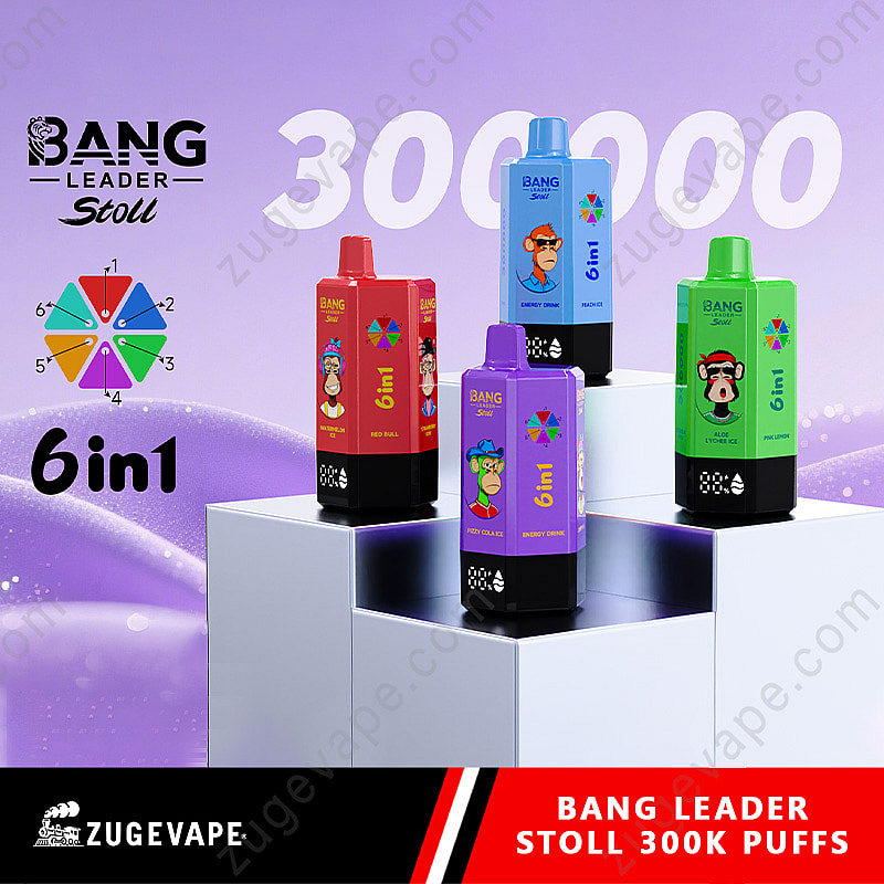 Bang Leader Stoll 300K - 6 i 1 smaker disponibel vape | 300 000 puffar ...